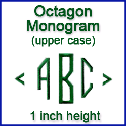 A Octagon Monogram Design Pack (1 Inch Height)