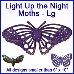 A Light Up the Night Moths Design Pack - Lg