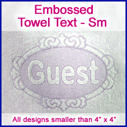A Embossed Towel Text Design Pack - Sm
