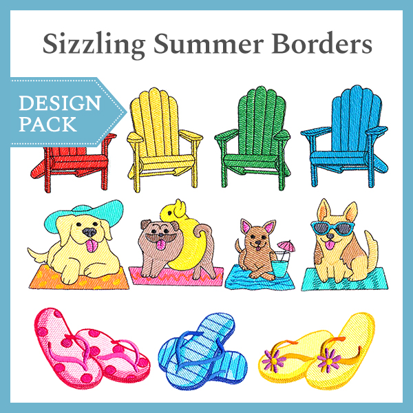 A Sizzling Summer Borders Design Pack - Sm