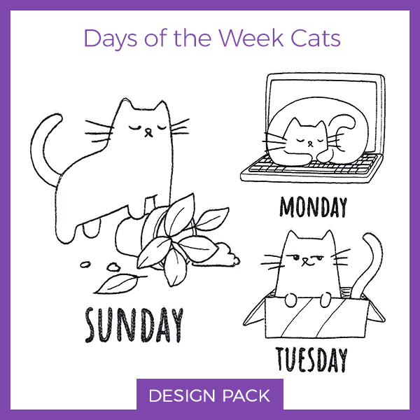 A Days of the Week Cats Design Pack