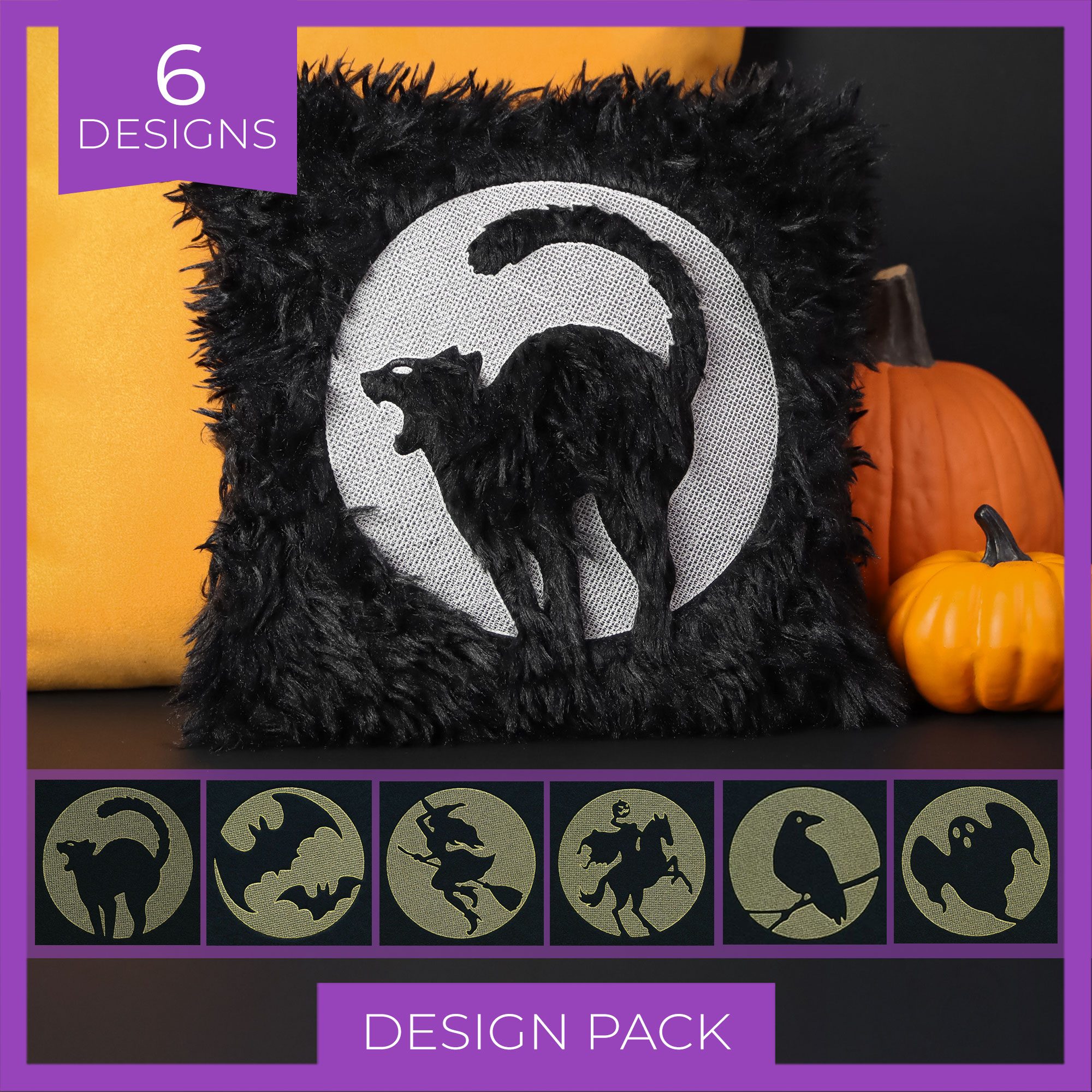 A Spooky Halloween Circles (Embossed) Design Pack