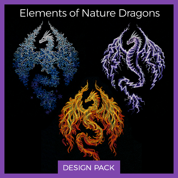 A Elements of Nature Dragons Design Pack - Lg