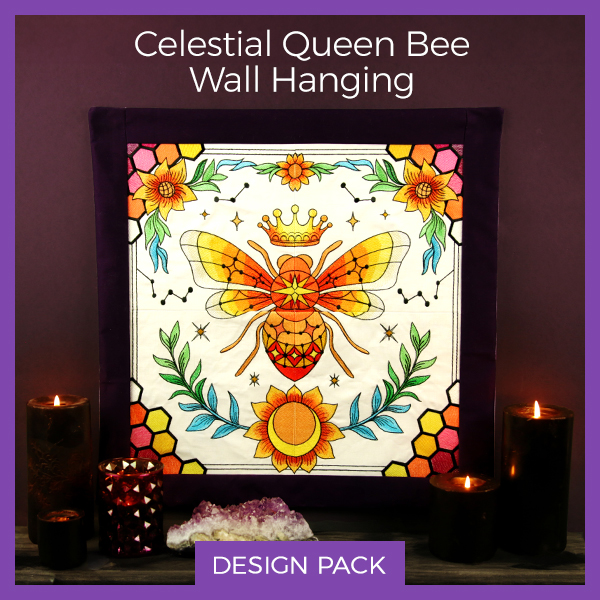 A Celestial Queen Bee Wall Hanging Design Pack