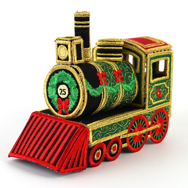 Christmas Train Engine in 3D (In-the-Hoop)