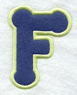 Dot Refrigerator Magnet Letter F - 4 inch (In-the-Hoop)