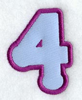 Dot Refrigerator Magnet Number 4 - 2 1/2 inch (In-the-Hoop)