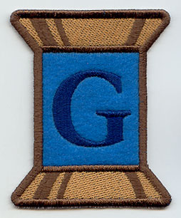 Spool of Thread Letter G - 3.85 Inch (In-the-Hoop)