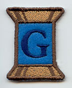 Spool of Thread Letter G - 2 Inch (In-the-Hoop)