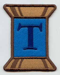 Spool of Thread Letter T - 3.85 Inch (In-the-Hoop)