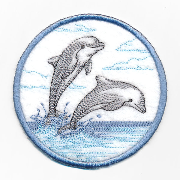 Leaping Dolphins Coaster (In-the-Hoop)