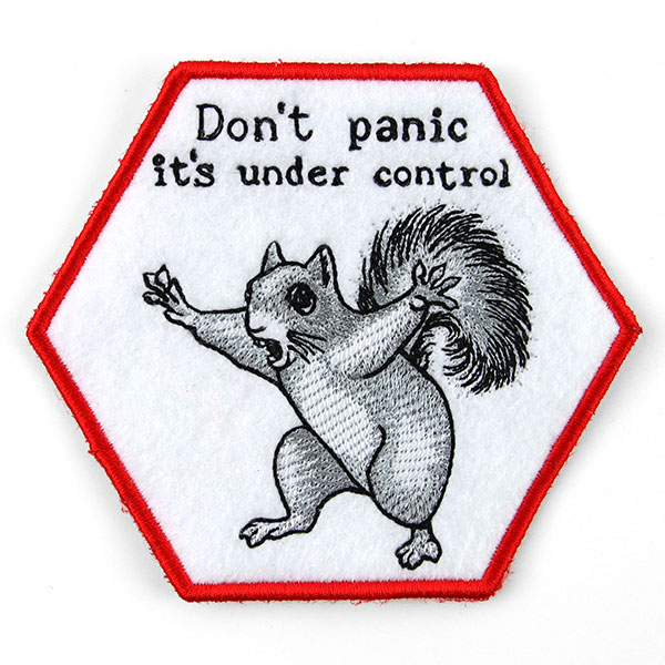 Don't Panic Squirrel Coaster (In-the-Hoop)