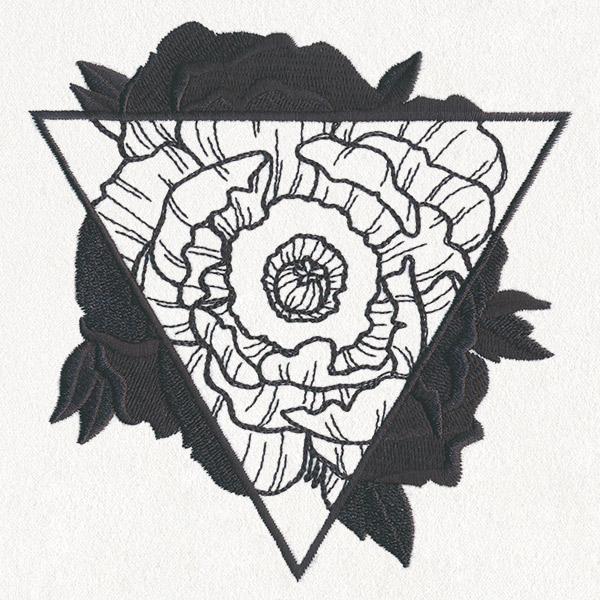 Engraved Poppy Triangle