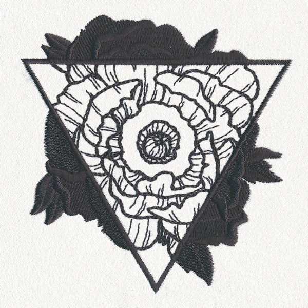 Engraved Poppy Triangle