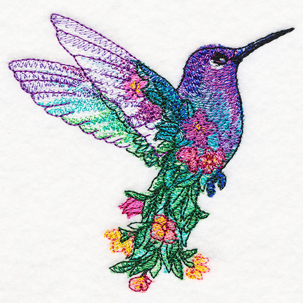 Hummingbird in Flowers