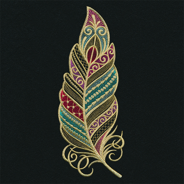Dazzling Filigree Feather