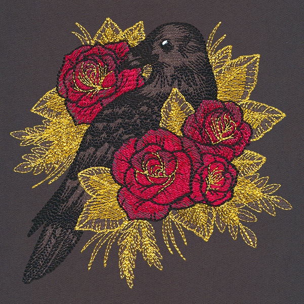 Beautiful Raven & Roses