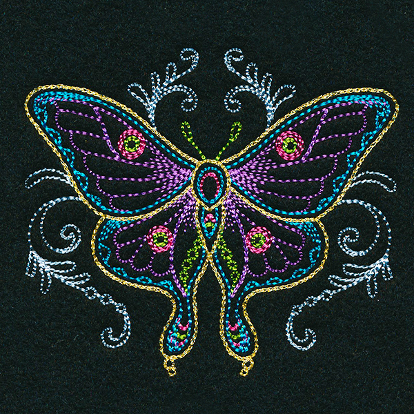 Vibrant Fluttering Moth