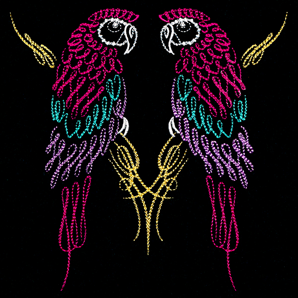 Calligraphic Parrots