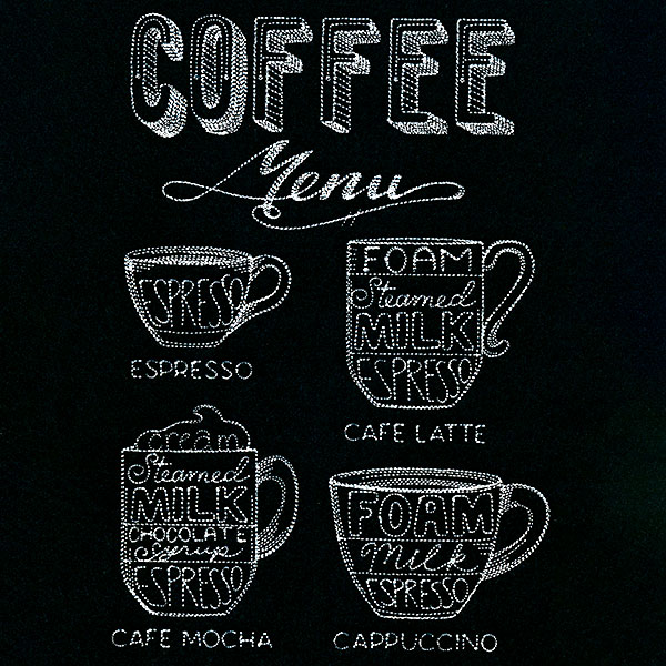 Hipster Cafe Coffee Menu