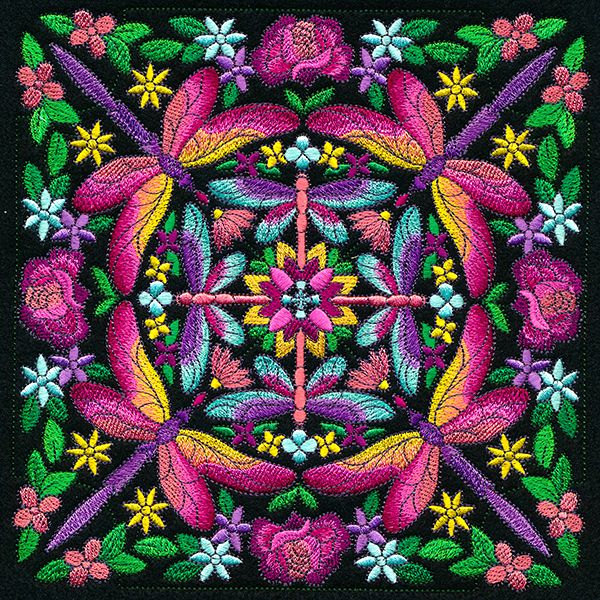 Dragonfly Kaleidoscope Square