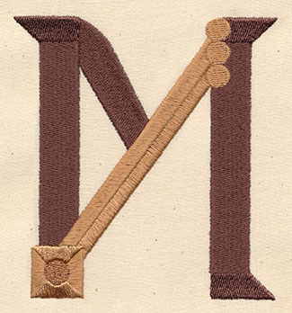 Steampunk Letter M - Uppercase