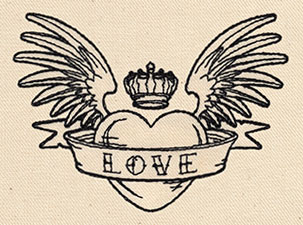 Thread Tattoos - Winged Heart