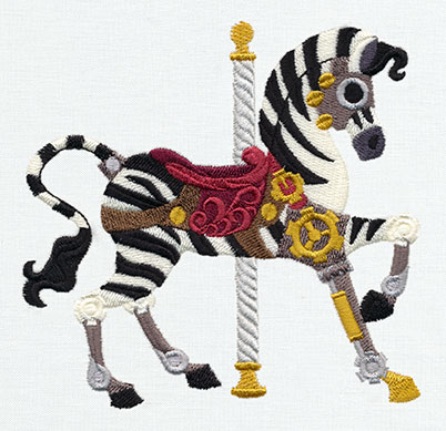 Steampunk Carousel - Zebra
