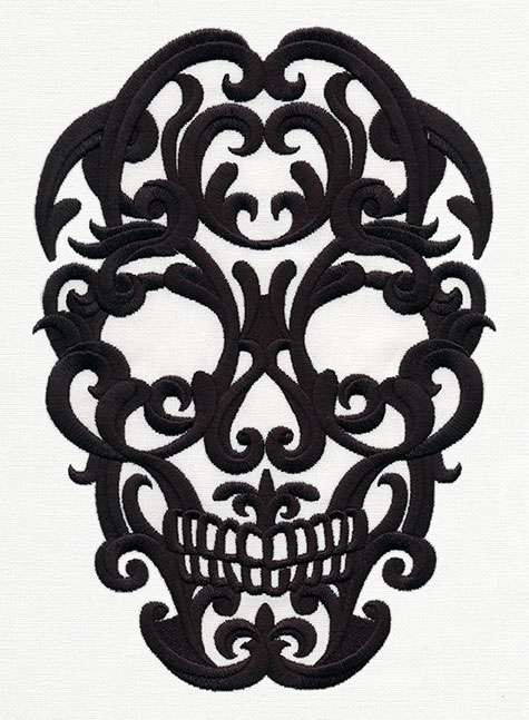 Scrollwork Skull