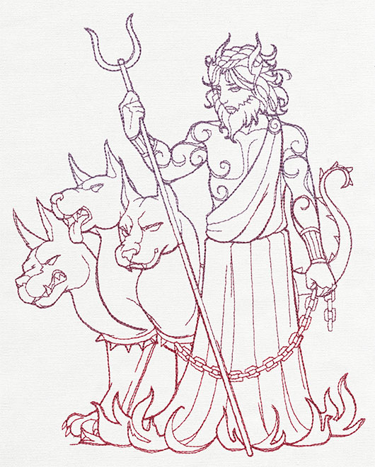 Hades Greek God Drawing