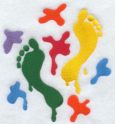Footprints in Paint