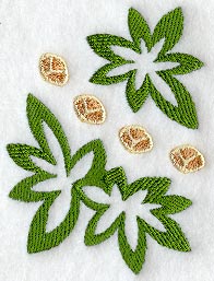 Giraffe and Leaf Wedge - Sm (Mirror)