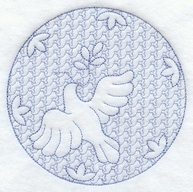 Dove Circle (Trapunto)
