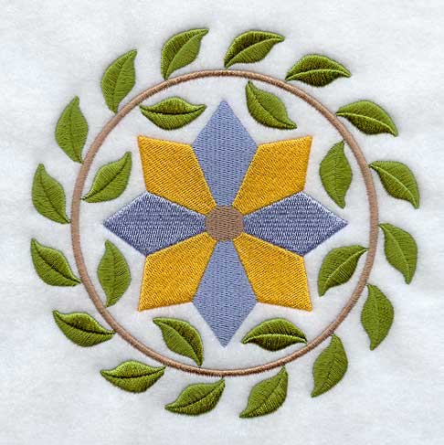 Virginia Wreath Quilt Block - Lg