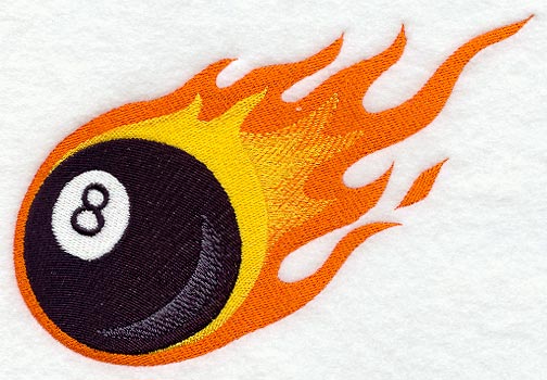 Flaming Eight Ball