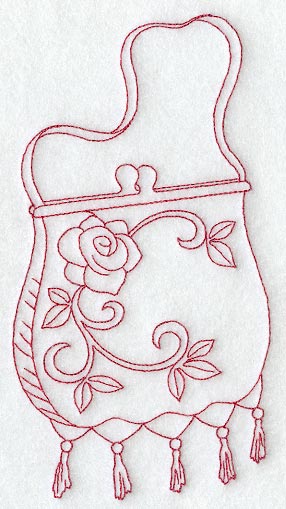 Victorian Evening Bag (Redwork)