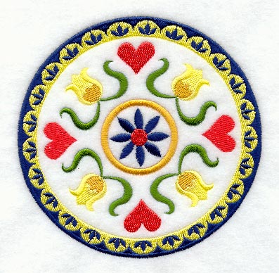 Hearts and Flowers Pennsylvania Dutch Hex Sign