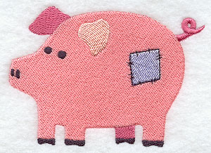 Primitive Patchwork Pig
