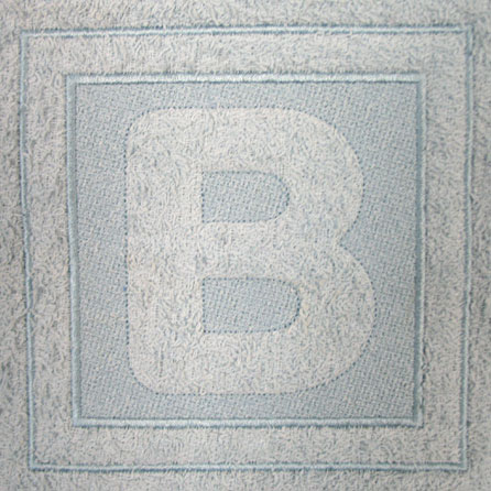 Block Letter B - 6 Inch (Embossed)