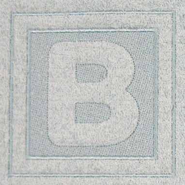 Block Letter B - 5 Inch (Embossed)