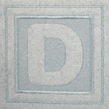 Block Letter D - 5 Inch (Embossed)
