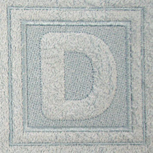 Block Letter D - 4 Inch (Embossed)