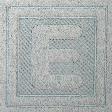 Block Letter E - 5 Inch (Embossed)