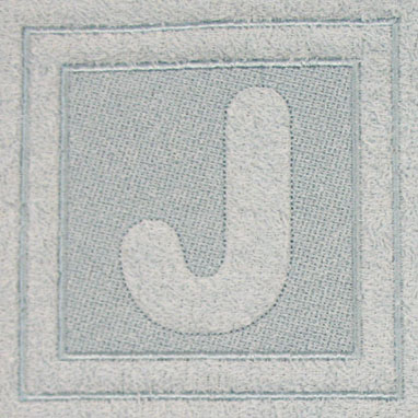 Block Letter J - 5 Inch (Embossed)