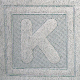 Block Letter K - 4 Inch (Embossed)
