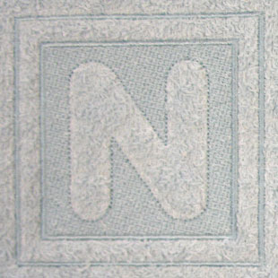 Block Letter N - 4 Inch (Embossed)
