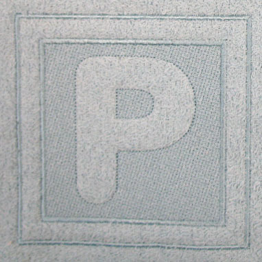 Block Letter P - 5 Inch (Embossed)