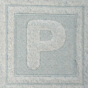 Block Letter P - 4 Inch (Embossed)