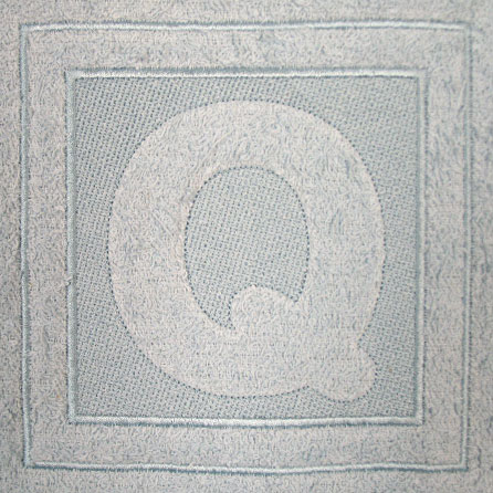 Block Letter Q - 6 Inch (Embossed)