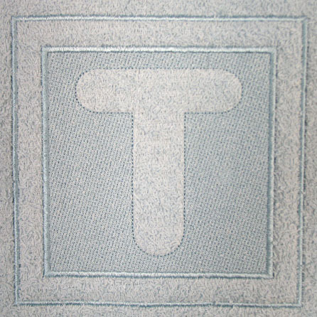 Block Letter T - 6 Inch (Embossed)